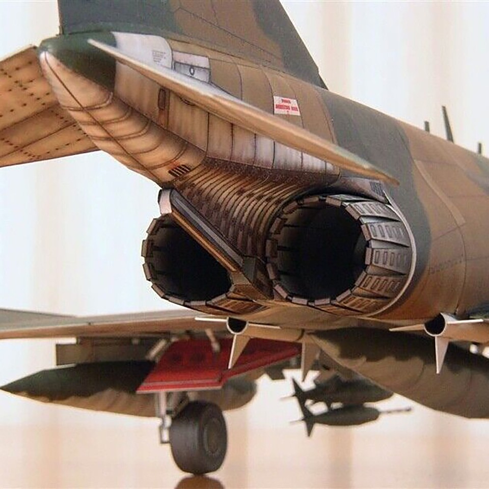 1/33 US F-4B Fighter Paper Model Military Puzzle Paper Plane Model ...