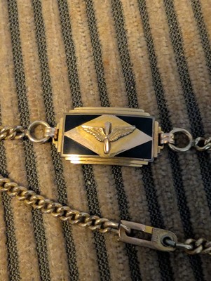 WW2 Airman Sweetheart Bracelet 10kt Gold Filled Enamel | eBay