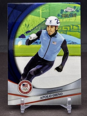 2026 Topps Chrome U.S. Winter Olympics Apolo Ohno Blue Refractor /150 ...