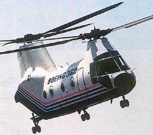 Boeing 360 USA Experimental Helicopter Wood Model Replica Small Free ...