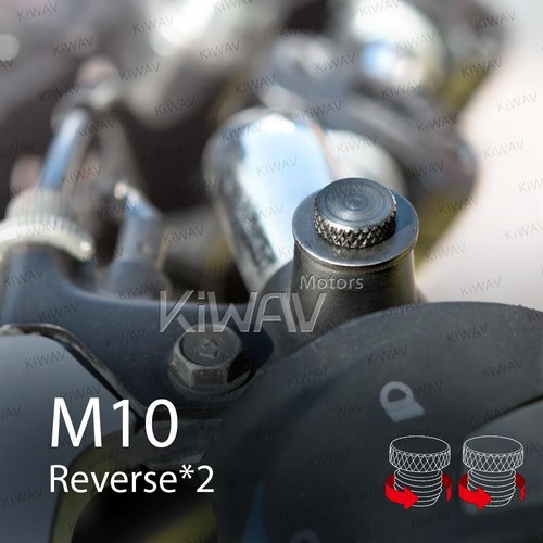 KiWAV 10mm 1.25p reverse x 2pcs mirror hole plugs caps covers fits ...