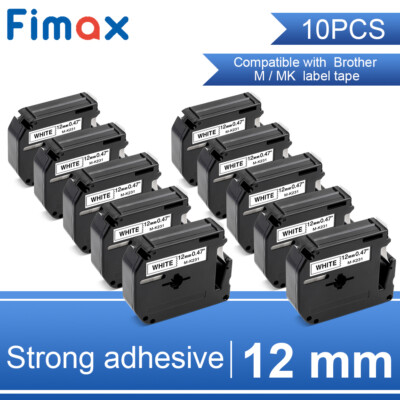 10PK M-K231 MK-231 Label Tape Compatible with Brother P-touch Label ...