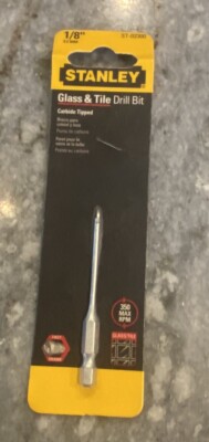 Stanley CARBIDE TIPPED 1/8” Glass & Tile Drill Bit ST-02300 new | eBay