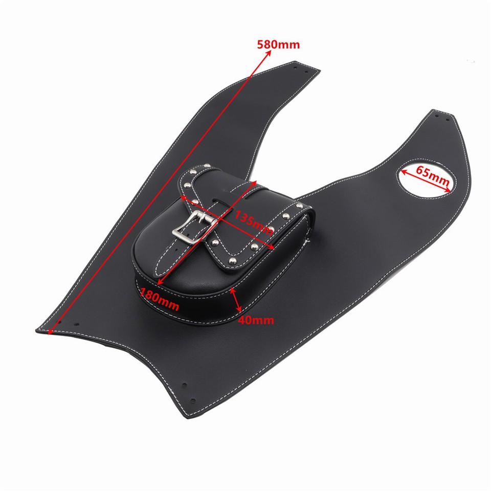 Black Artificial Leather Tank Cap Panel Cover Pad Bag For Suzuki ...