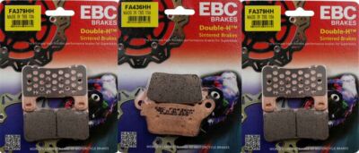 EBC FA379HH front & FA436HH rear brake pad set fits 2011-2015 Kawasaki ...
