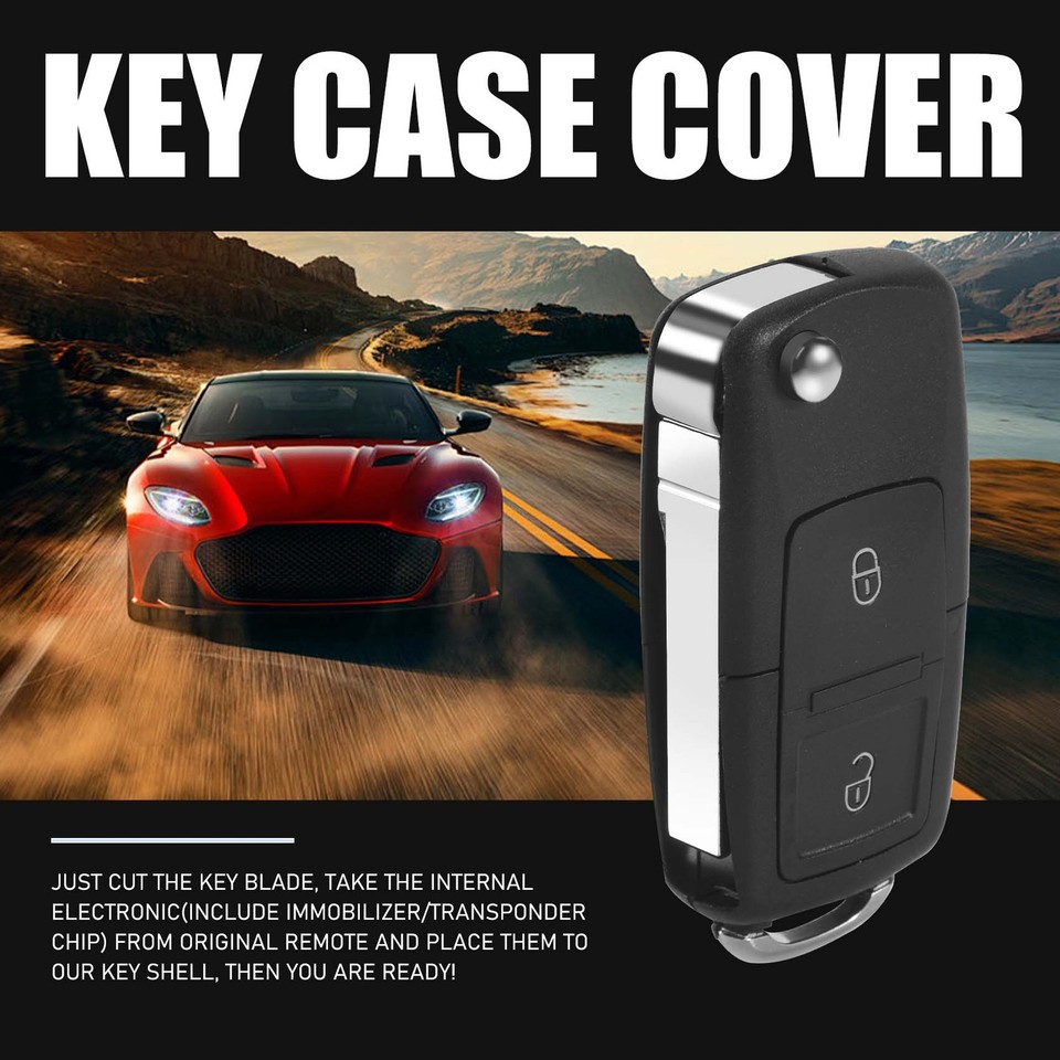 Replacement 2 Button Keyless Entry Remote Flip Folding Car Key Fob ...