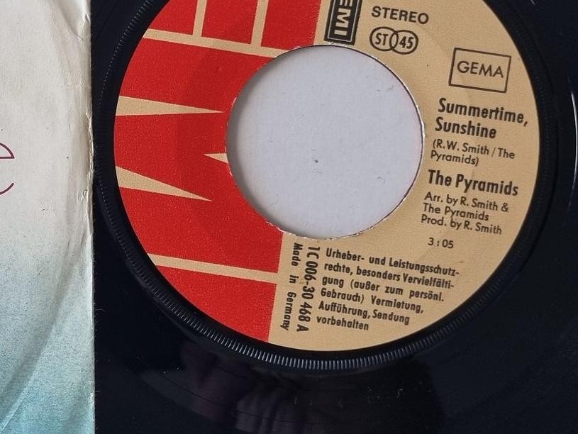 The Pyramids - Summertime, Sunshine 7'' Vinyl Germany | eBay