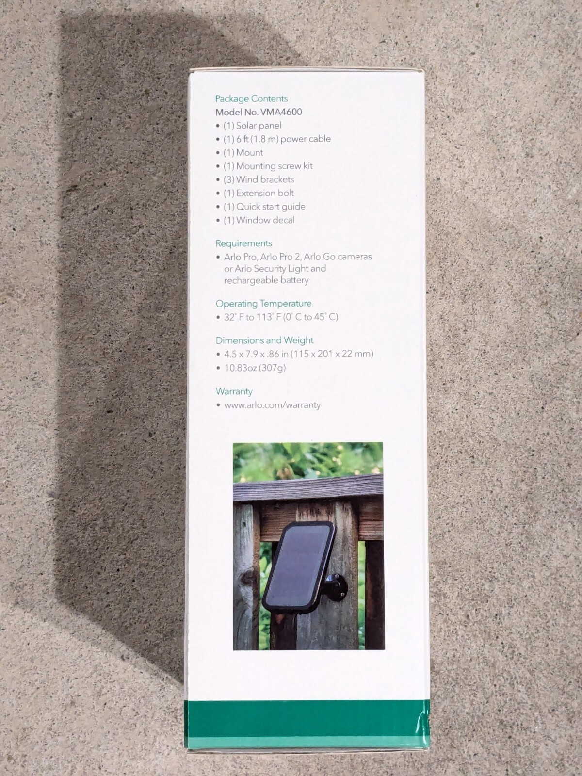 Arlo VMA4600 Solar Panel - Black for sale online | eBay