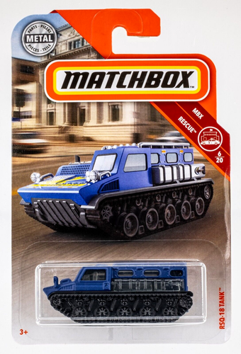 2019 Matchbox #44 RSQ-18 Tank™ MATTE BLUE | EMERGENCY VEHICLE 4 | FSC ...