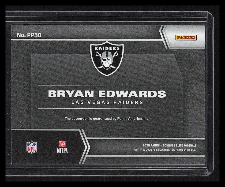 BRYAN EDWARDS 2020 Panini Donruss Elite Pen Pals Rookie Autograph ...
