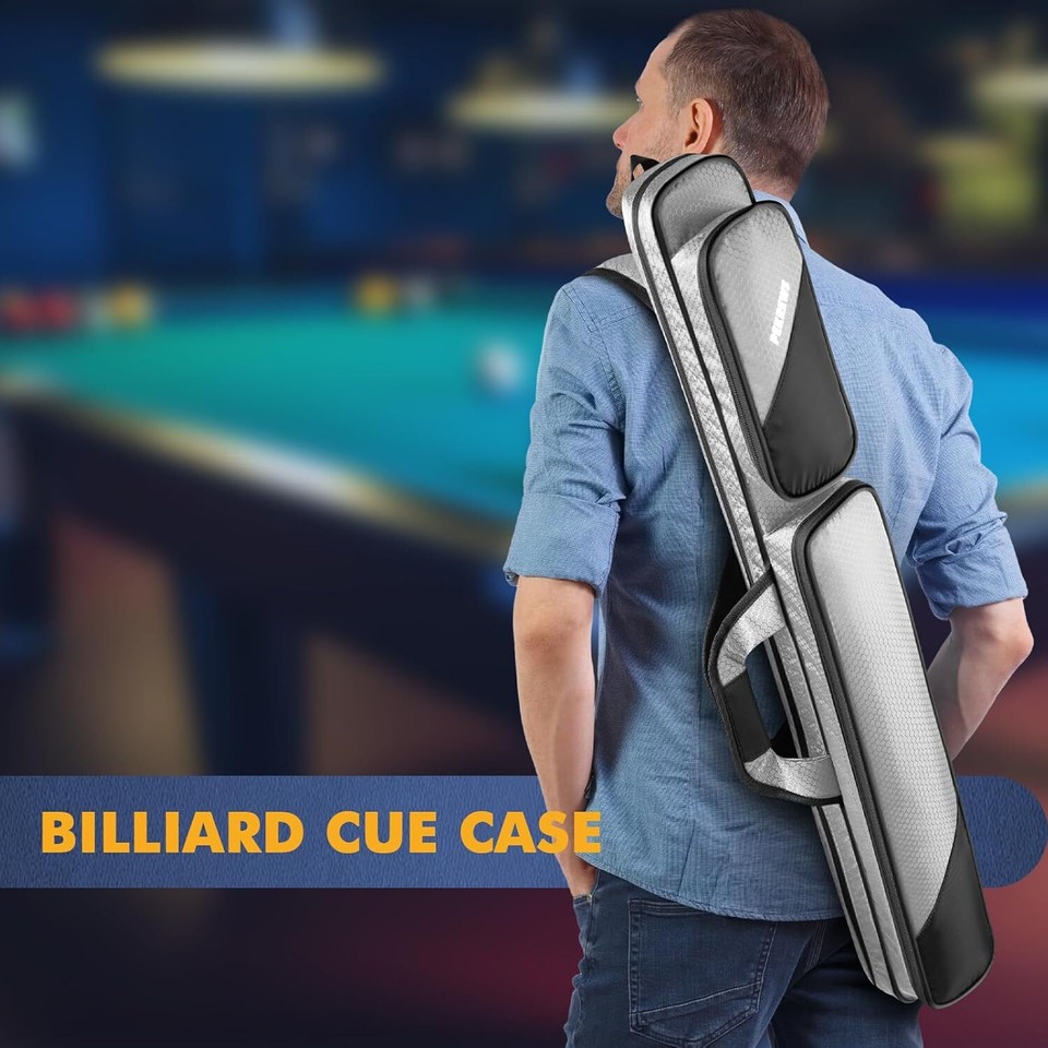 2X2 Pool Stick Cue Case Holds 2 Sticks W 2 Pockets Shoulder Strap ...