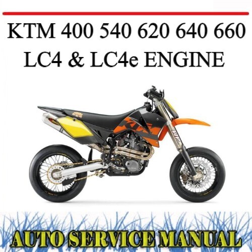 KTM 400 540 620 640 660 LC4 & LC4e ENGINE WORKSHOP SERVICE, PARTS ...