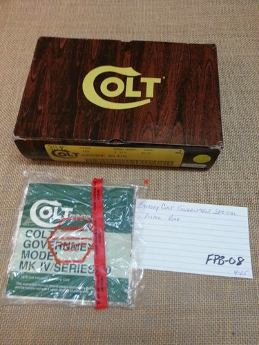 Colt Government .380 Caliber Factory Pistol Box with Manual 1st Edition ...