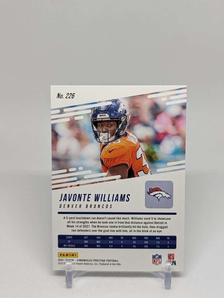 2021 Chronicles🔥JAVONTE WILLIAMS🔥MINT?!🔥BRONZE PRESTIGE RC #226🔥📈 | eBay