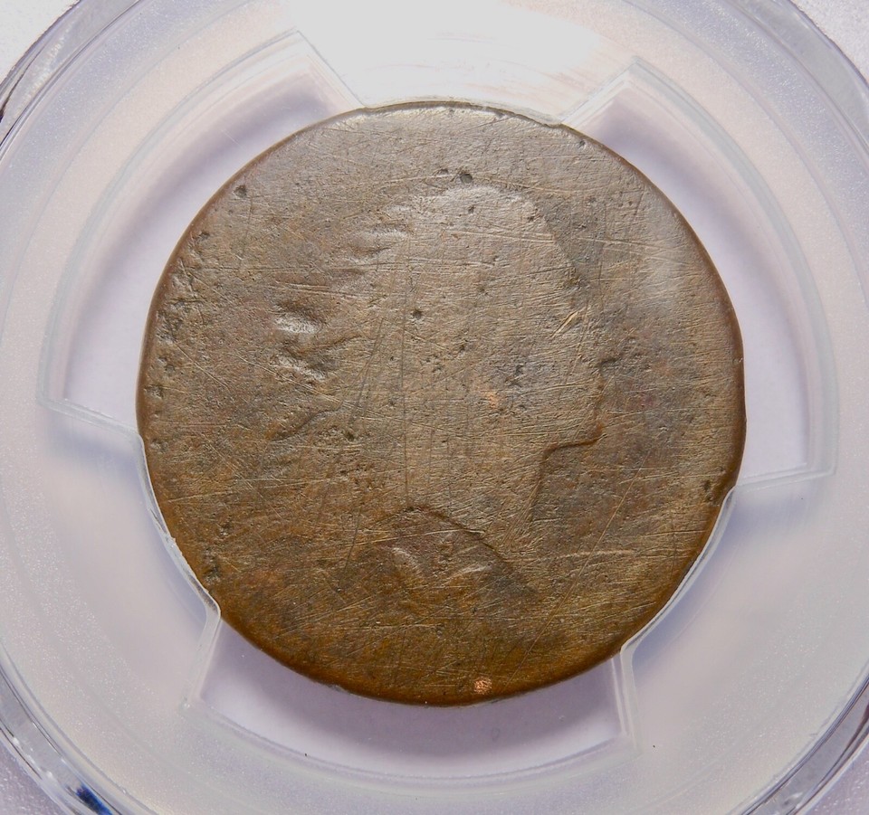 1793 WREATH FLOWING HAIR LARGE CENT PCGS P/FR Details Wreath Sheldon-8 ...