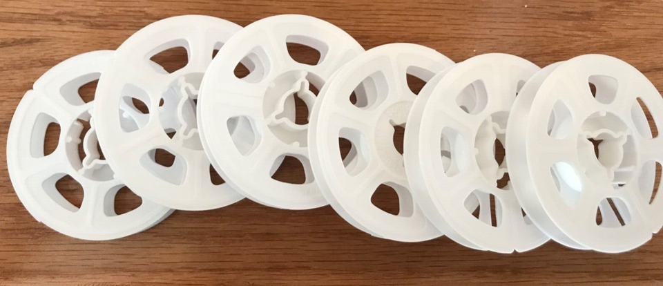 SUPER-8 50 ft. White Plastic Movie Film Reels - BRAND NEW 6-Reel Pack ...