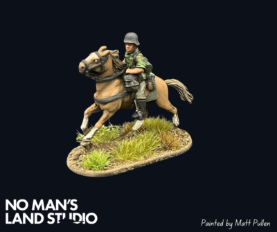 Bolt Action German Soldier Miniature On Horse Cavalry - 28mm, WW2 Pro ...
