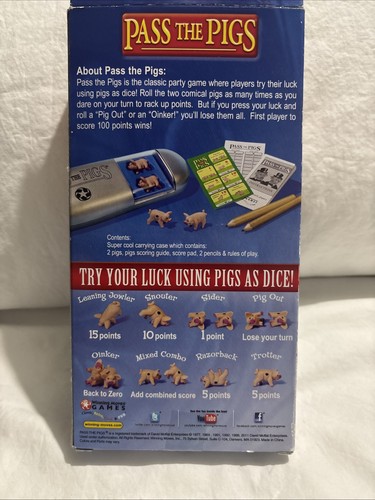 2011 Pass the Pigs Classic Party Pig Dice Game by Winning Move Pigs Are ...
