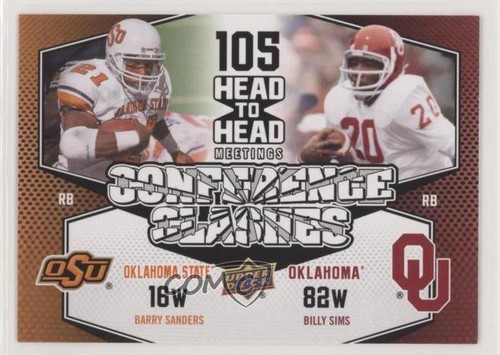 2011 Upper Deck Conference Clashes Barry Sanders Billy Sims #CC-4 HOF ...
