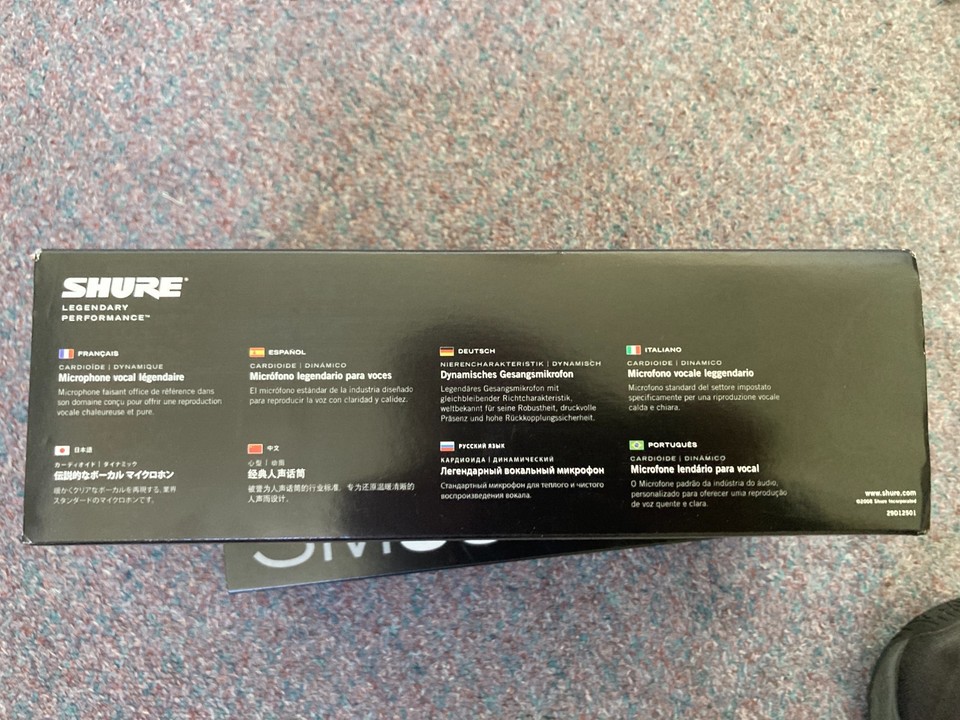 Shure SM58S - Legendary Vocal Microphone - On/Off Switch - New in Box ...