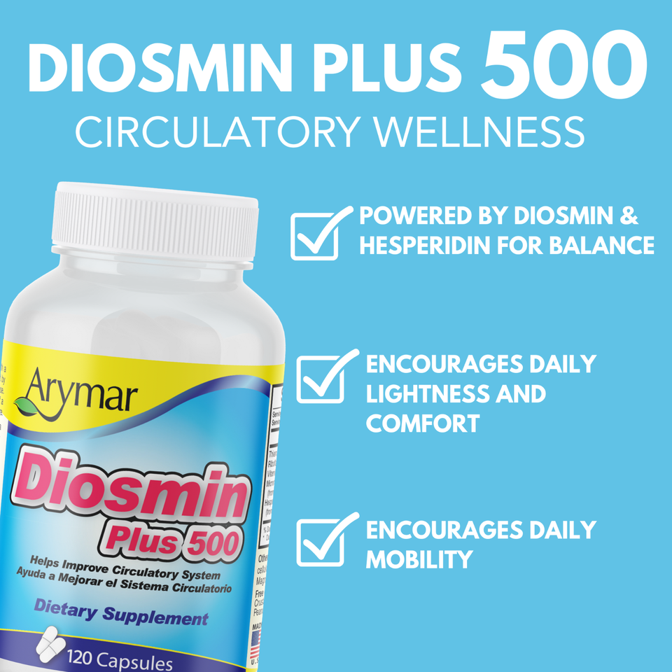 Arymar Diosmin Plus 500 with Hesperidin & B Vitamins – 120 Capsules | eBay