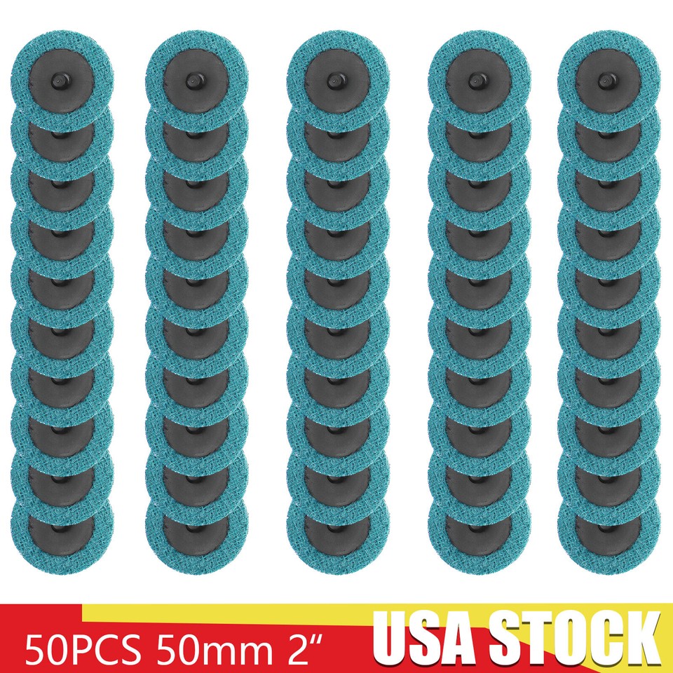 50Pc 2" Coarse/Medium/Fine Roloc Scotch Pads Roll Lock Surface Sanding ...