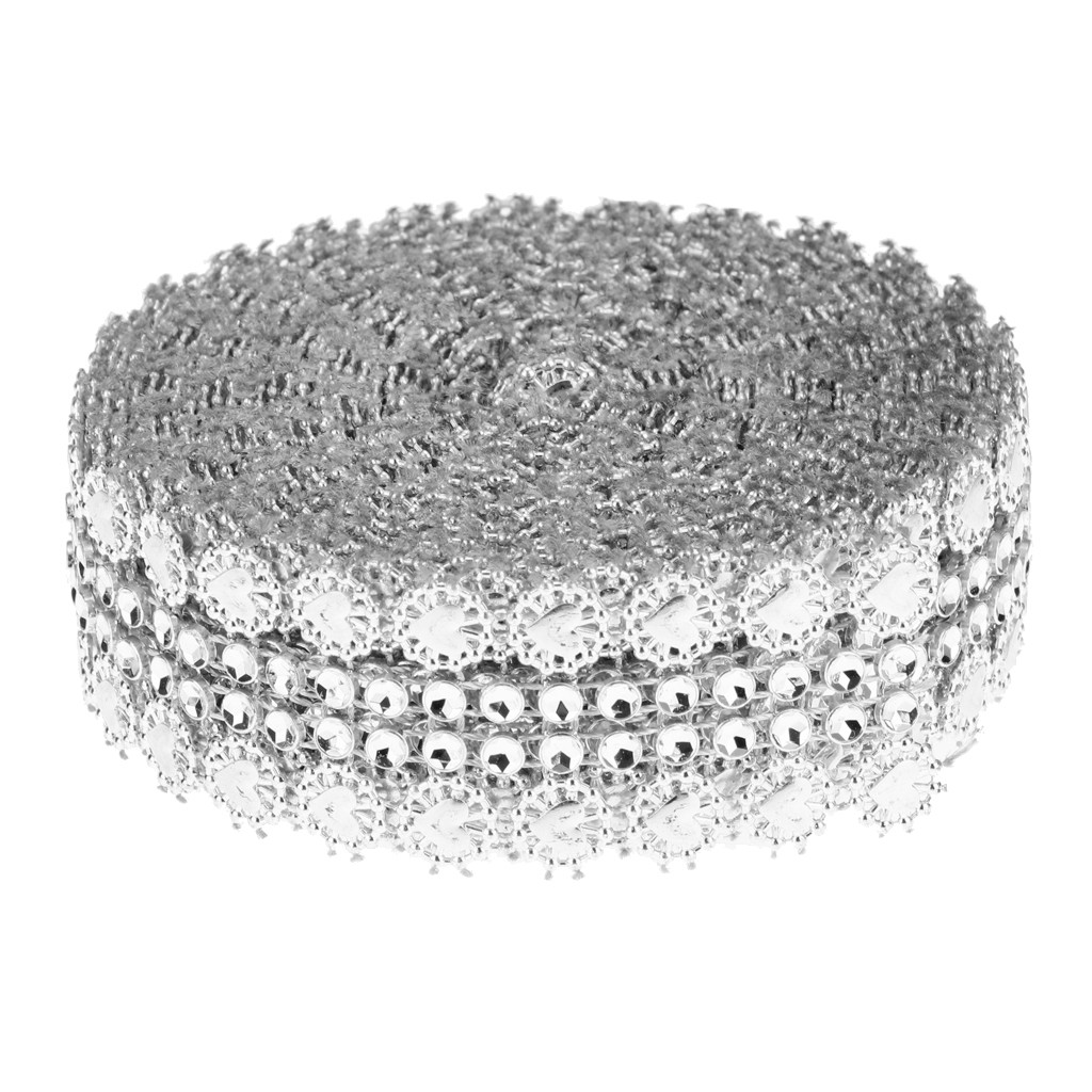 Crystal Ribbon Silver Sparkly