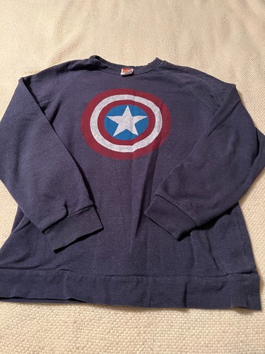 Captain America Shield Marvel Comics Sweater Size Large | eBay