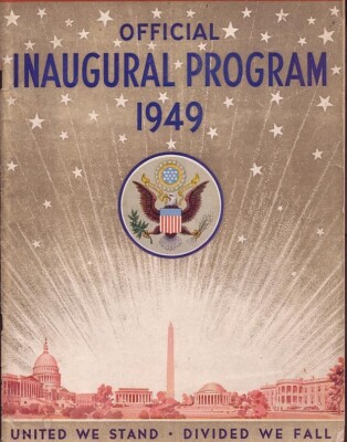 1949 Harry S. Truman Inaugural Program | eBay