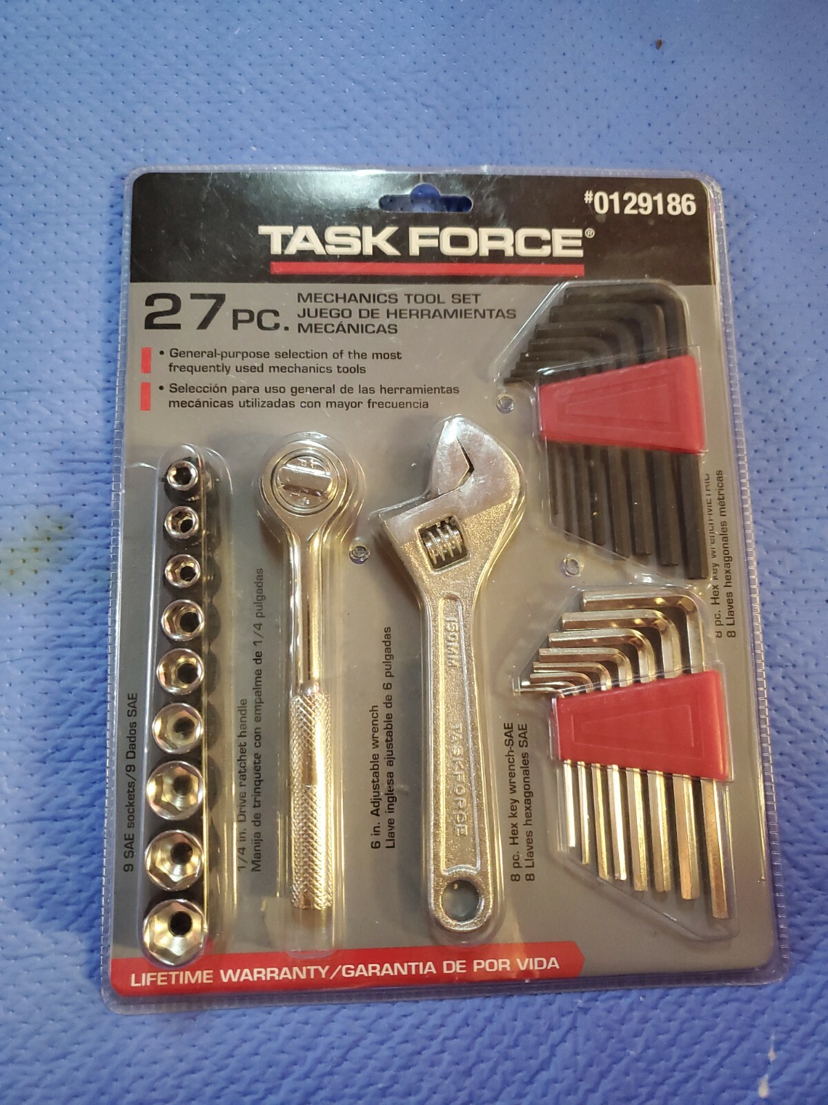 TASK FORCE 27 PC VERY BASIC MECHANICS TOOL SET FREE Same Day Priority ...