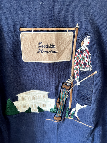 Vintage Womens EP Pro Blue Golf Cardigan Sweater Large Women Golfer ...