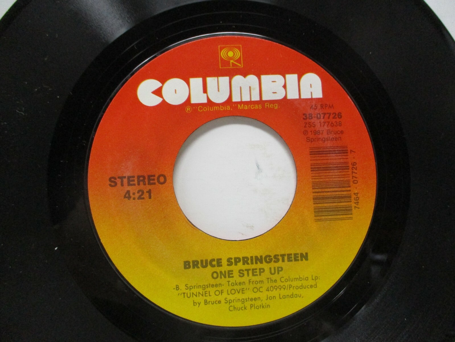 Bruce Springsteen One Step Up / Roulette 45 Columbia 1988 Picture ...