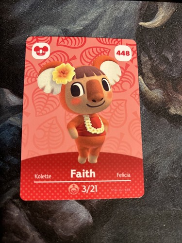 Faith Amiibo Card 448 Series 5 Animal Crossing Amiibo Card New ...