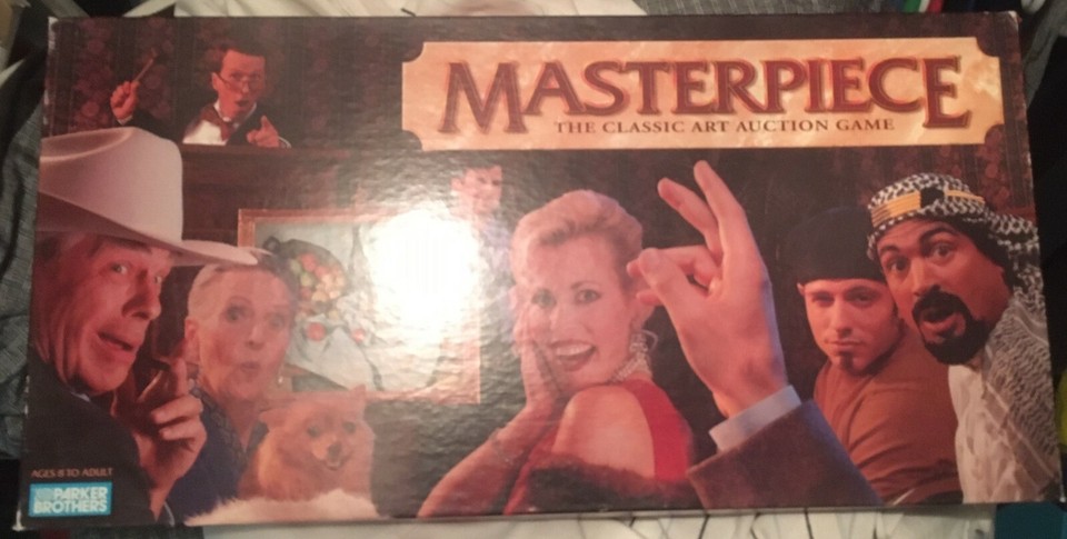Masterpiece Board Game- The Classic Art Auction Game- Parker Brothers ...