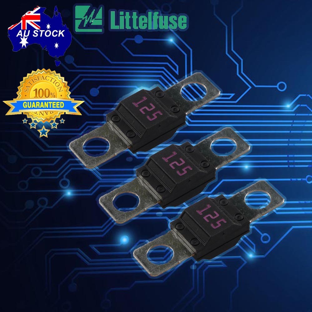 3Pcs 125A AMP MIDI BOLT CAR FUSE FOR DUAL BATTERY AND MEGA SOUND ...