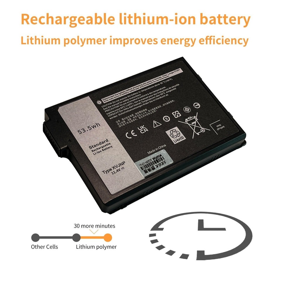 XVJNP Battery For Dell Latitude 5430 7330 Rugged Extreme P148G P149G ...