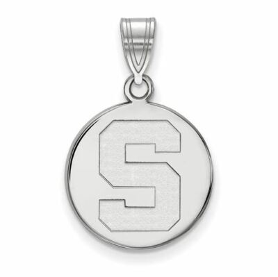 Sterling Silver Michigan State Letter S Medium Disc Pendant | eBay