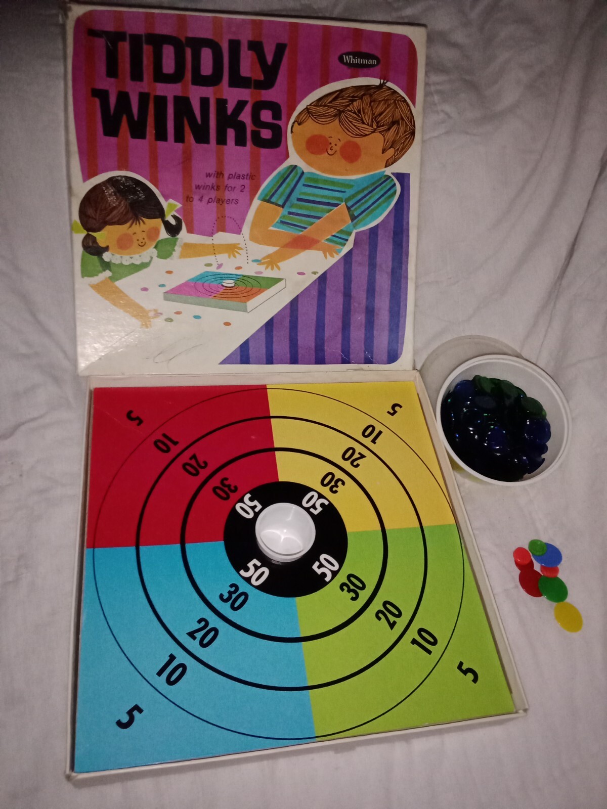 1966 Mid Century Modern Tiddly Winks Board Game | eBay