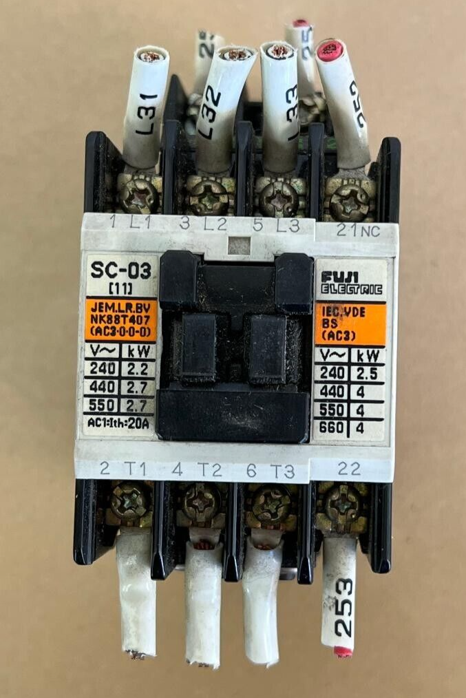 FUJI CONTACTOR TYPE SC-03 C/N SC11AA COIL 100/110V | eBay