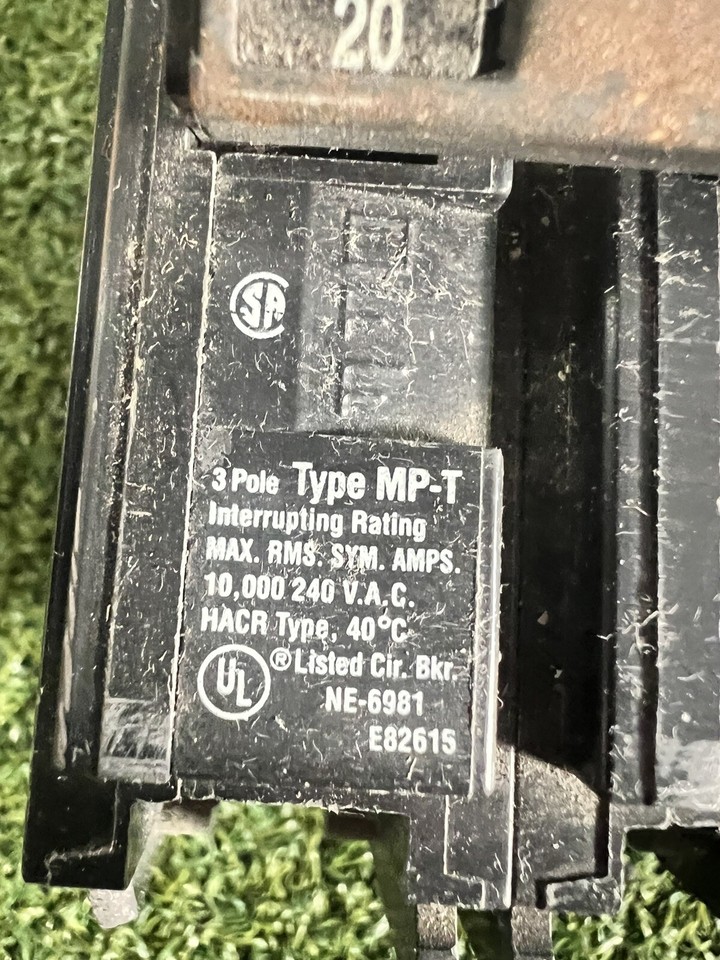 Siemens Murray MP320 Circuit Breaker 20 Amp 3 Pole 240 VAC 3 Phase | eBay