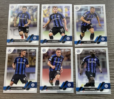 2022-23 Topps Chrome UEFA FC Internazionale Milano Team Set (6) Cards ...