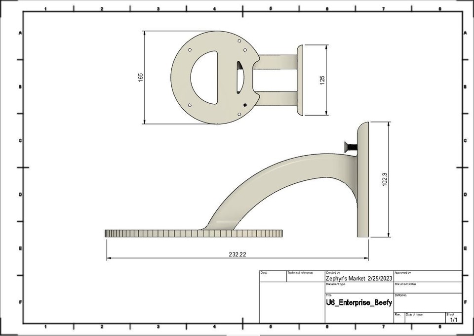 Unifi Horizontal Wall Mount for U6-Pro-US, U6-Enterprise-US, U6-LR-US ...