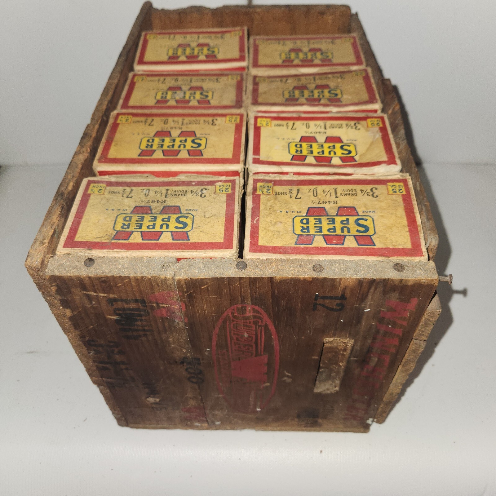 Vintage Winchester Ammo Crate & 16 Vintage 12ga Shotgun Shell Boxes ...