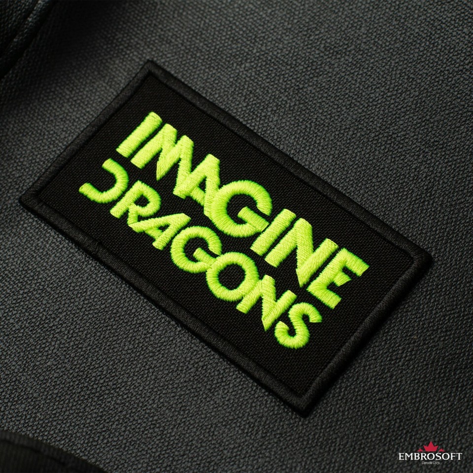 Imagine Dragons Bright Yellow Logo Music Rock Band Embroidered Patch 3. ...