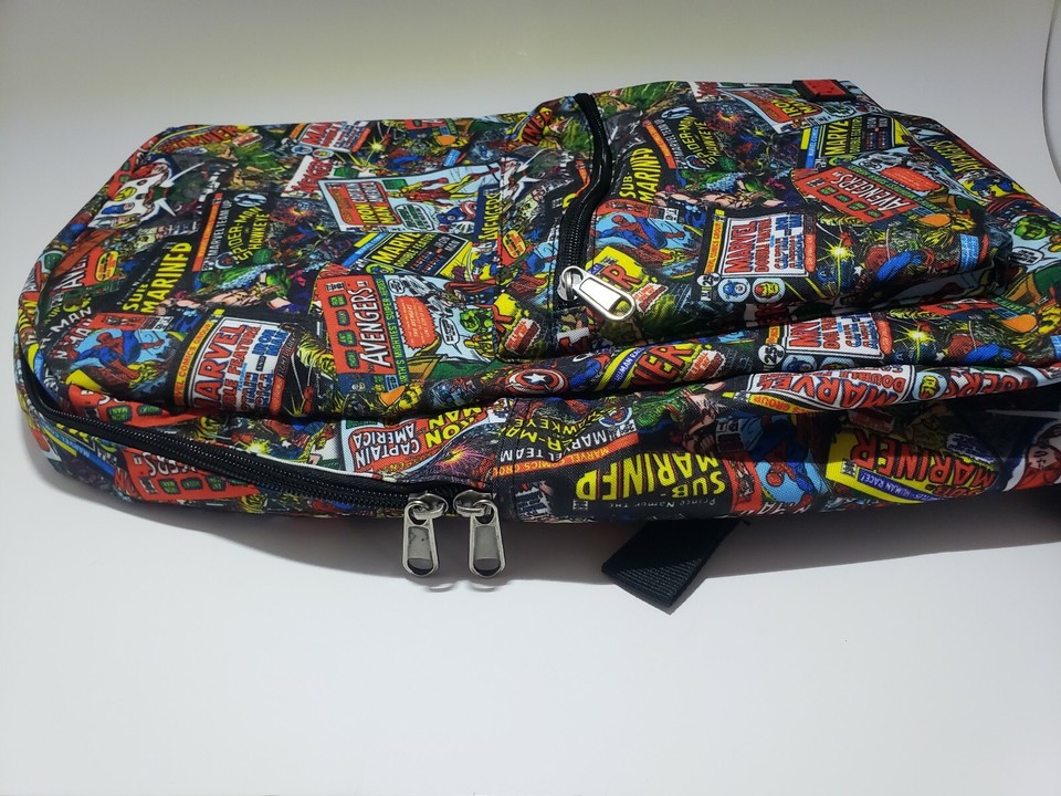 Marvel Comics Backpack 18” Classic AVENGERS Comic Book Nylon School Bag ...