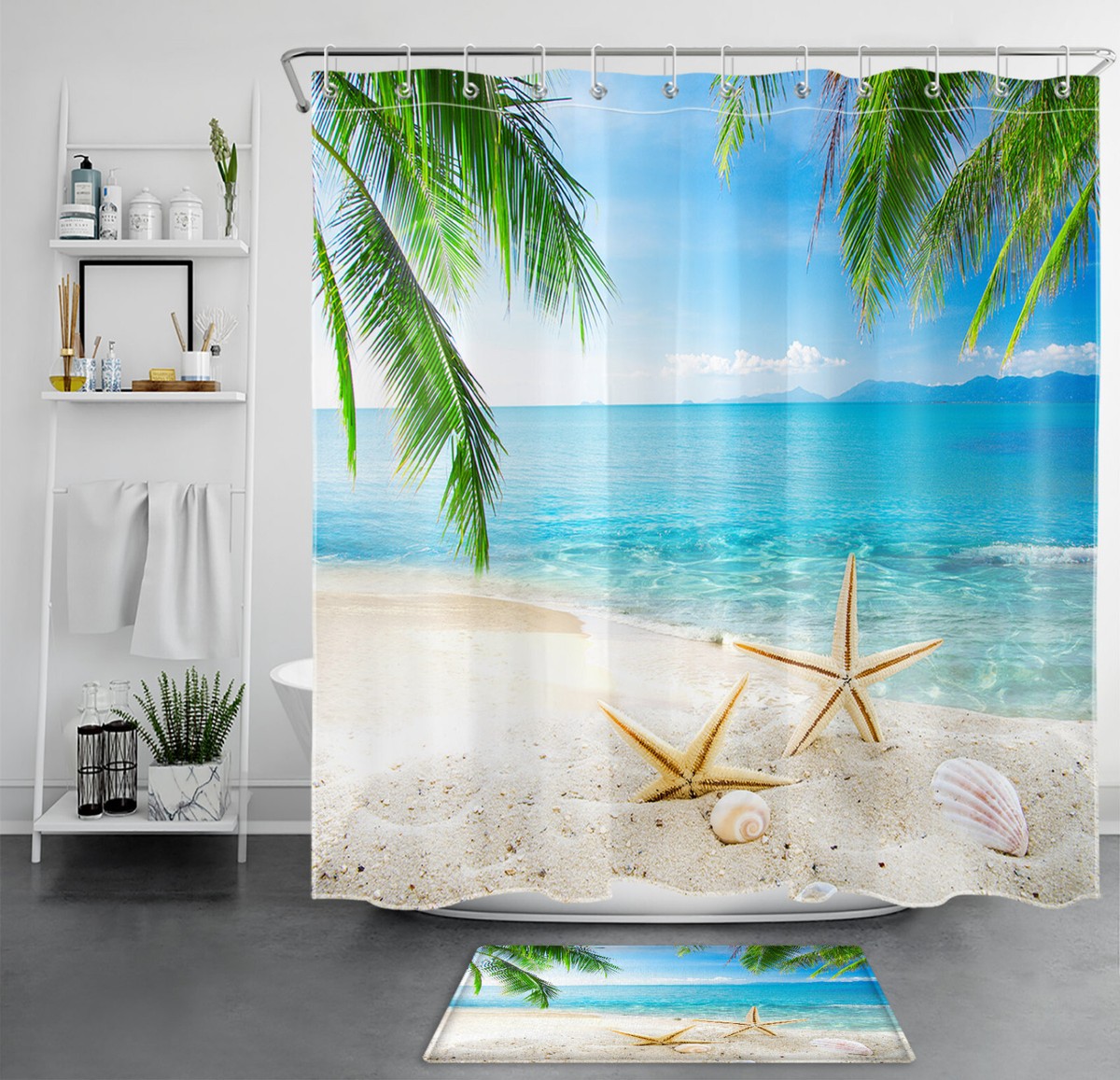 Palm Tree Bathroom Decor
