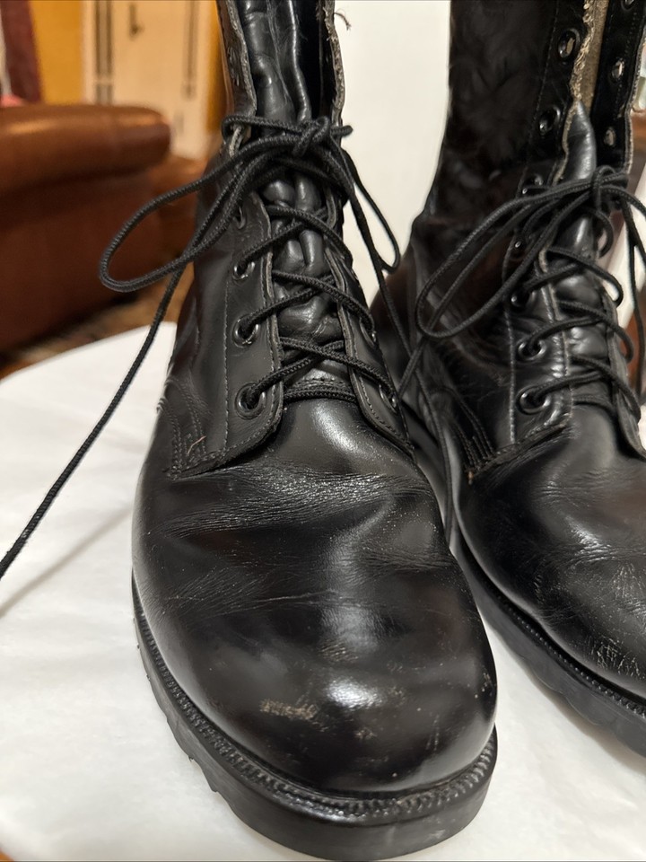 Addison Shoe Co. Black Military Army Combat Boots Men’s - Size 9W ...