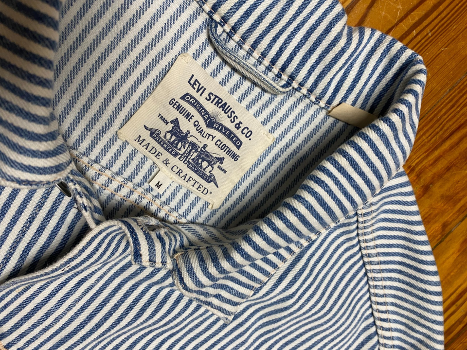 Levi's Made & Crafted Type 2 Hickory Striped Pleated Denim Jacket | eBay