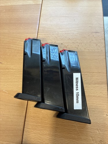 THREE (3) EAA Witness Tanfoglio Large Frame 9mm 10 Round Magazines Mag ...