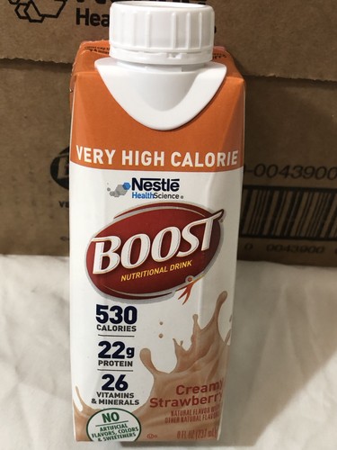 Nestlé Boost Very High Calorie Creamy Strawberry 8 oz Case of 24 ...